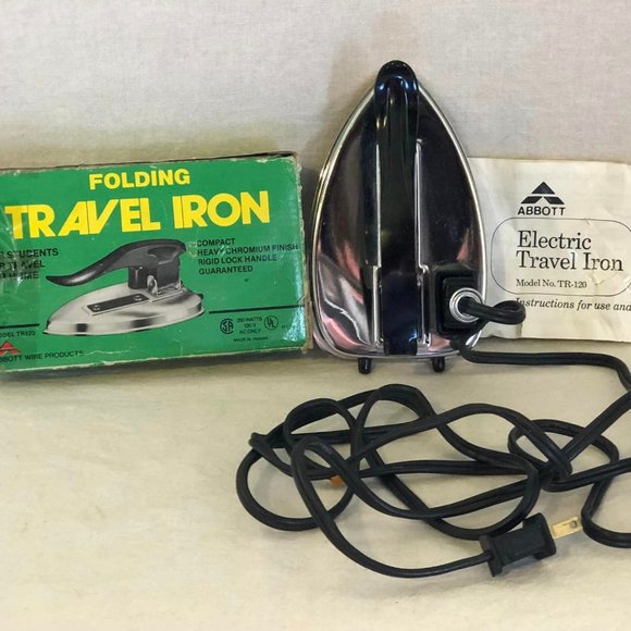 Abbott | Other | Vintage Abbott Folding Travel Iron W Instructions ...
